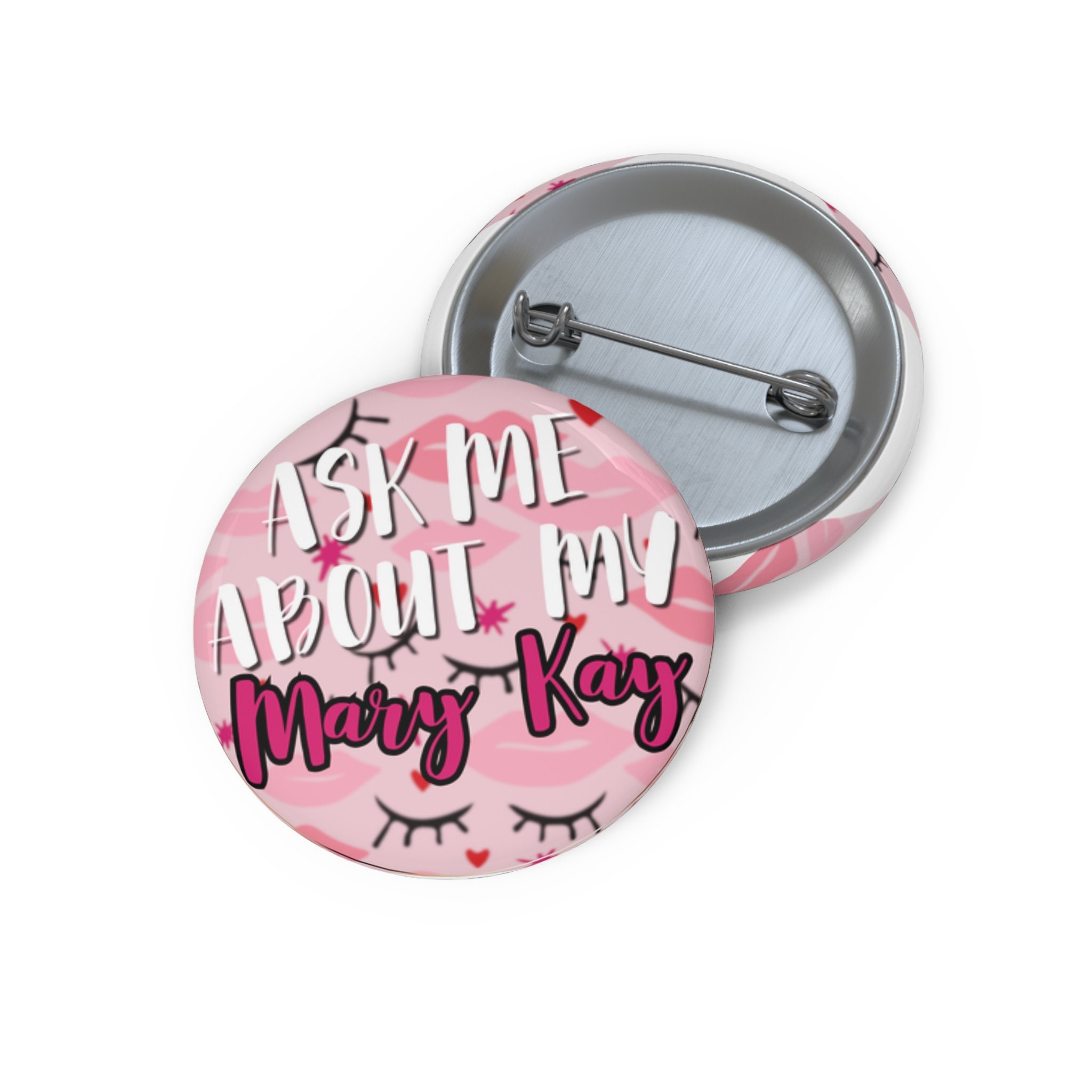 Mary Kay Marketing Button Pins, Ask Me About My Mary Kay, Entrepreneur ...