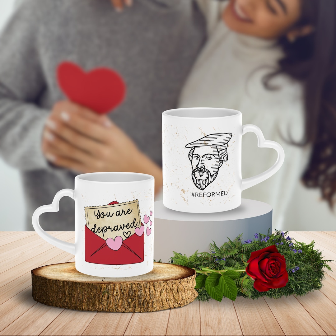 Reformed Theology Valentines Day Comedy Funny Gift Heart-shaped Mug ...
