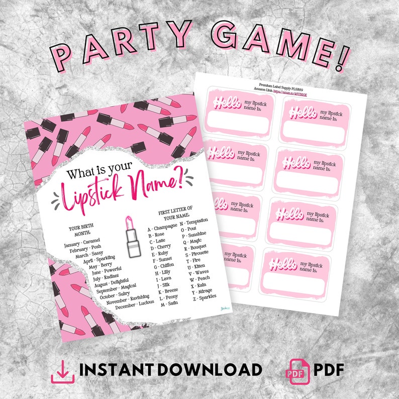 Mary Kay Valentine's Lipstick Name Game Business Building Party Game ...
