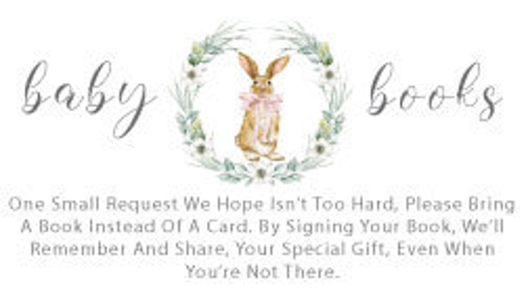 Bring a Baby Book Card - for Baby Shower - Etsy