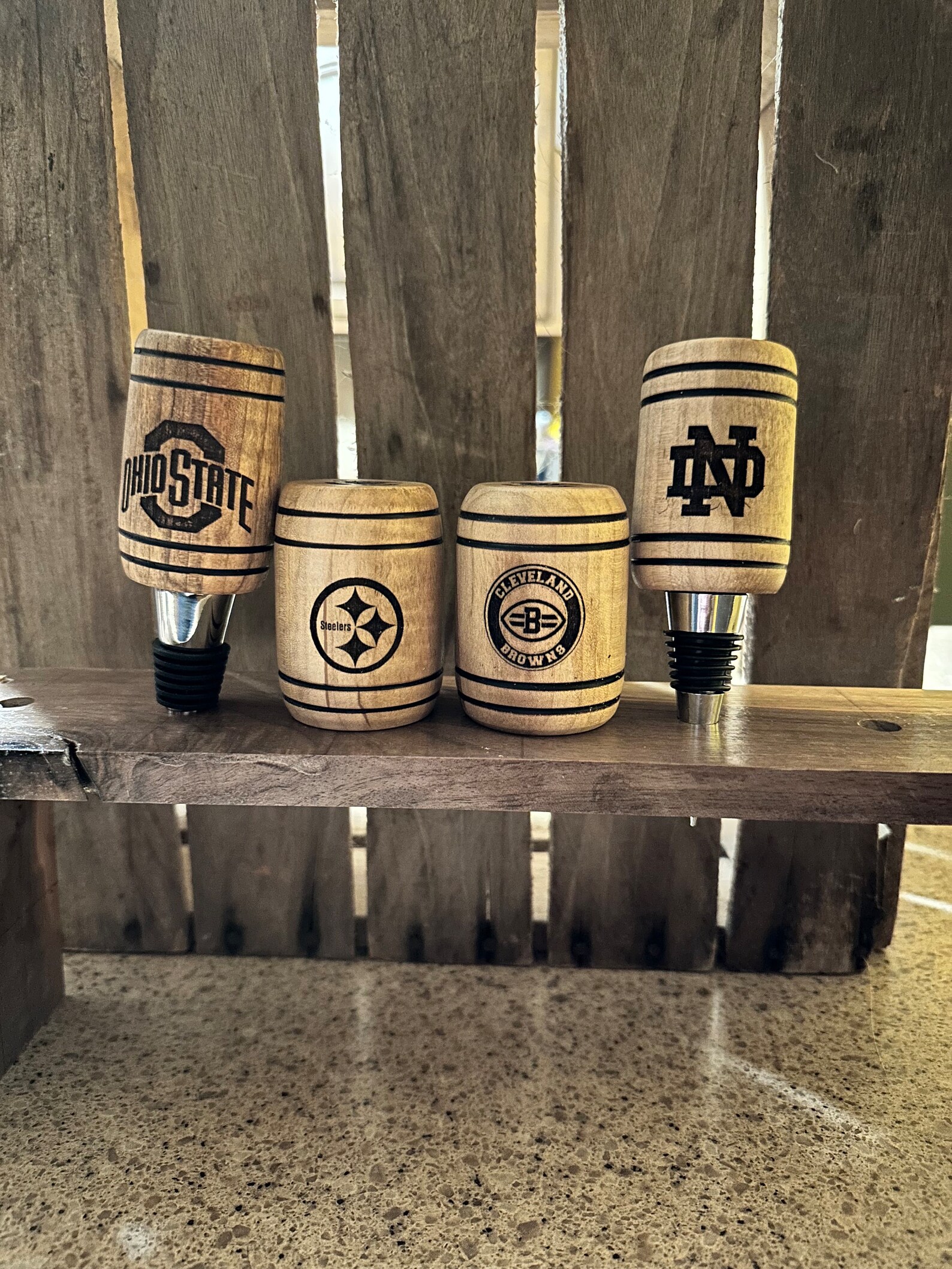 Custom Engraved Barrel Bottle Stoppers (pick Your Wood) - Etsy