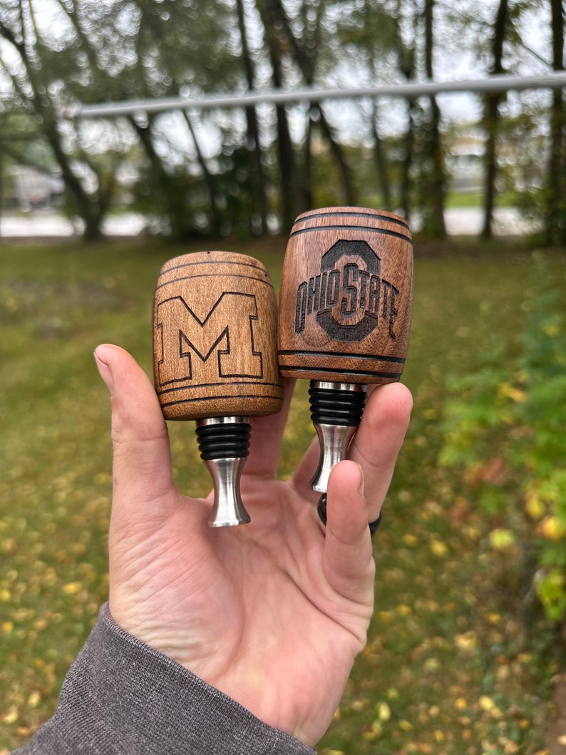 Custom Engraved Barrel Bottle Stoppers (pick Your Wood) - Etsy