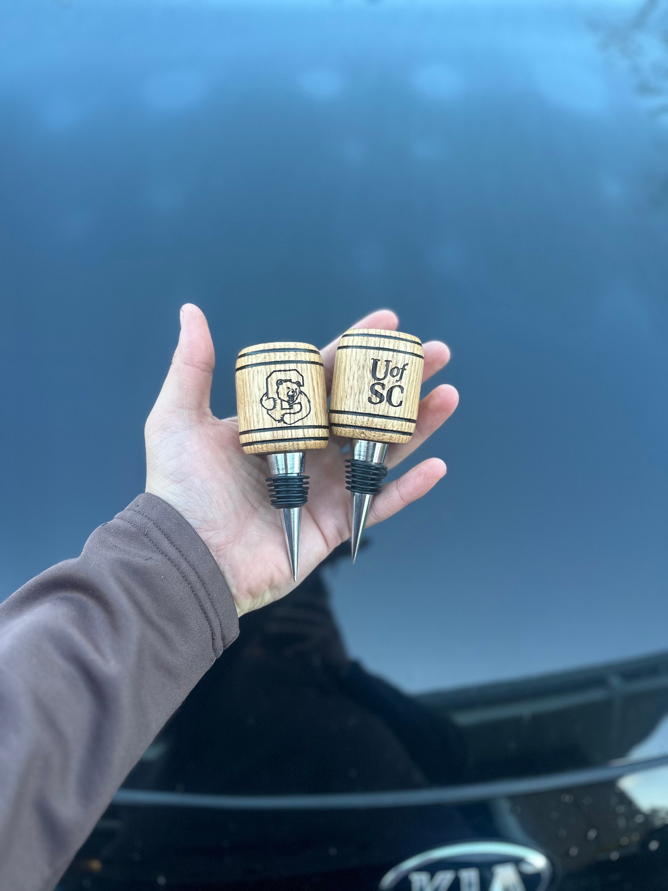 Custom Engraved Barrel Bottle Stoppers (white Oak) - Etsy