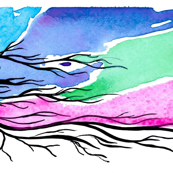 Windblown Tree - Etsy