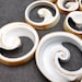 Ring Cut Tibia Conch Seashells White Brown Sliced Tibia Curta (10 ...