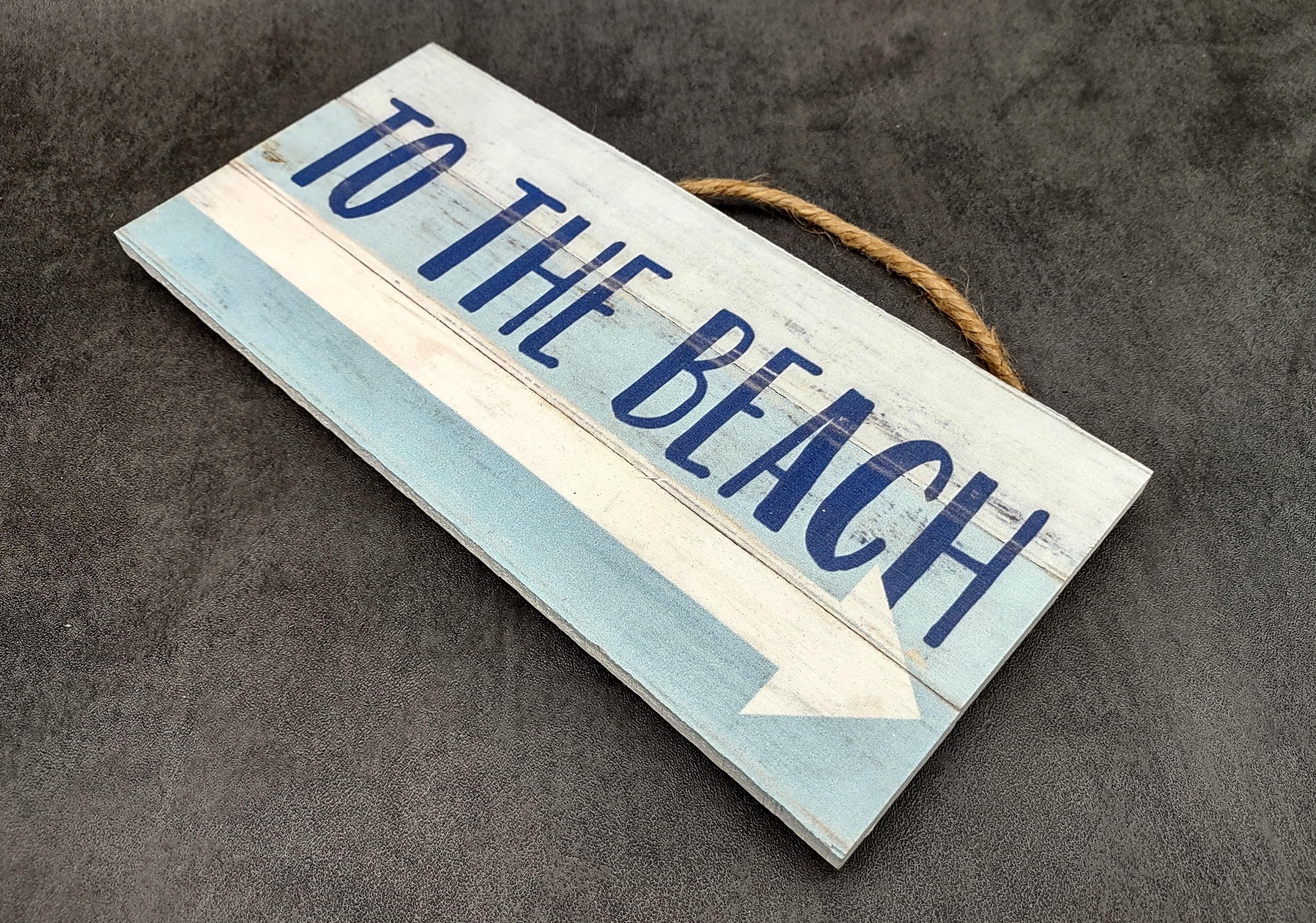 Beach Sign to the Beach Weathered Painted Wood (1 Sign Approx. 10 ...