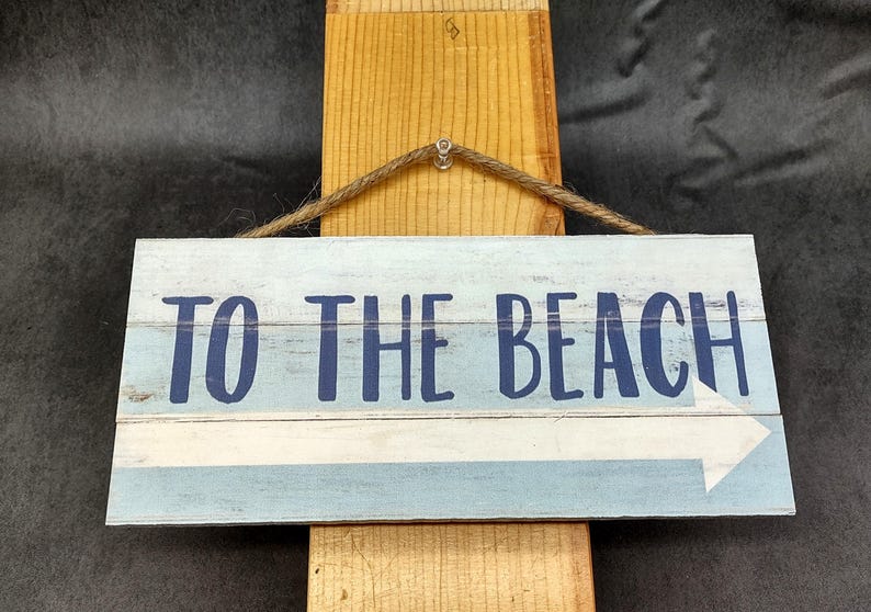Beach Sign to the Beach Weathered Painted Wood (1 Sign Approx. 10 ...