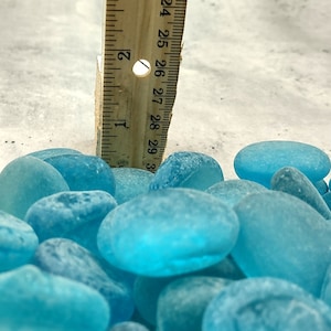 Beach Sea Glass Rounded Turquoise Blue Frosted Tumbled Pebbles approx ...