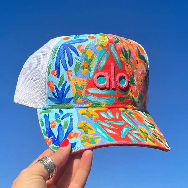 Painted Trucker Hat - Etsy