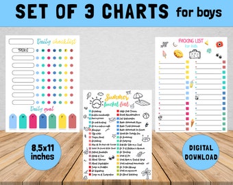 Boys Daily Checklist - Etsy