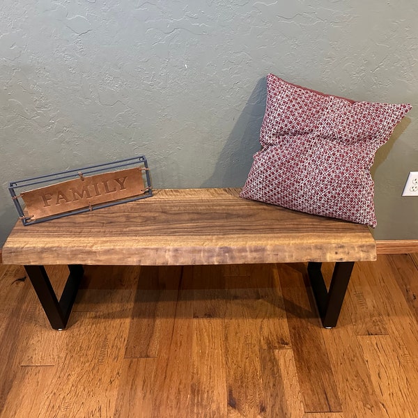 Live Edge Bench - Etsy