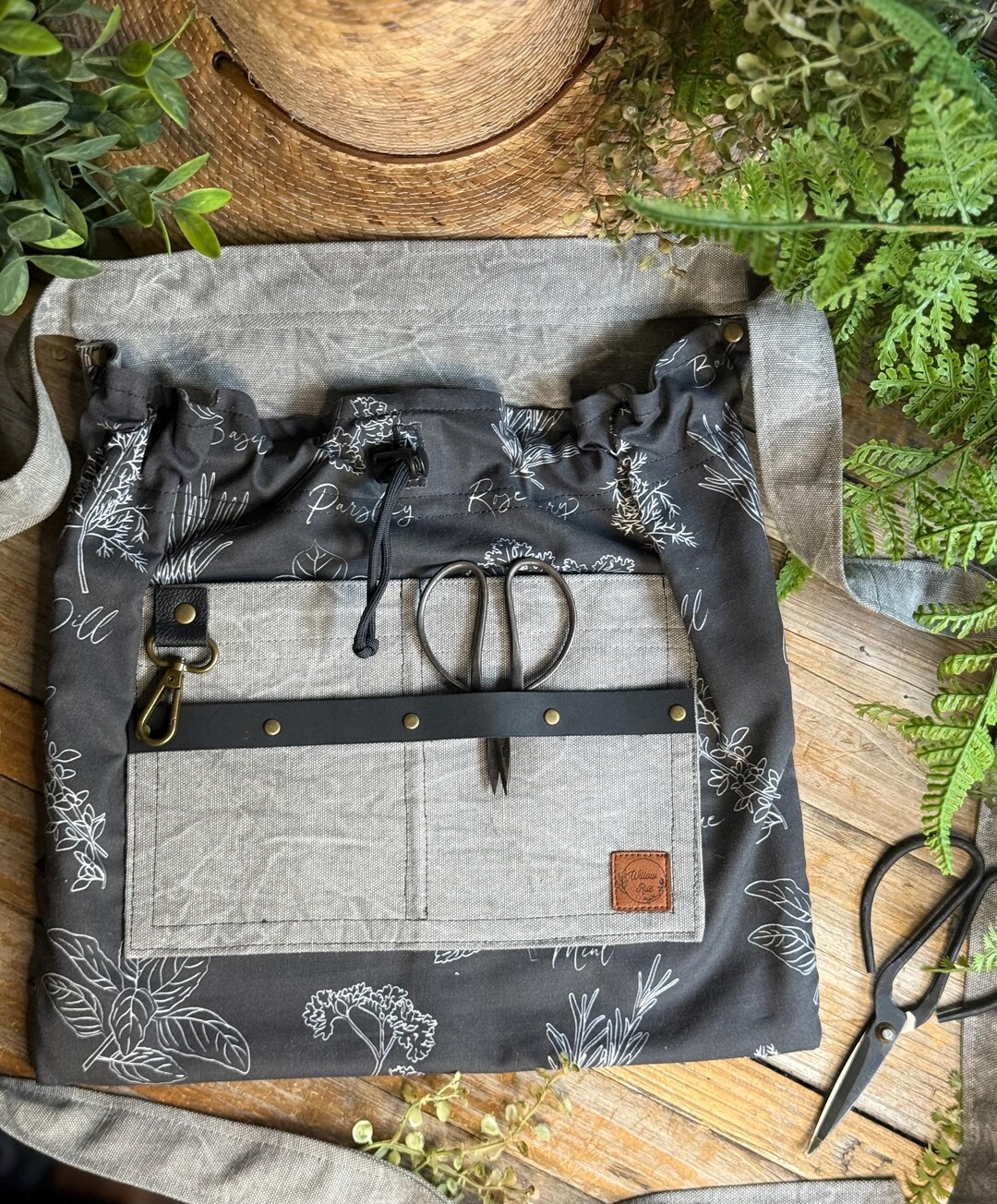 Garden Herbs ~ Forage Apron, Garden Apron, Harvest Apron, Forage Bag ...
