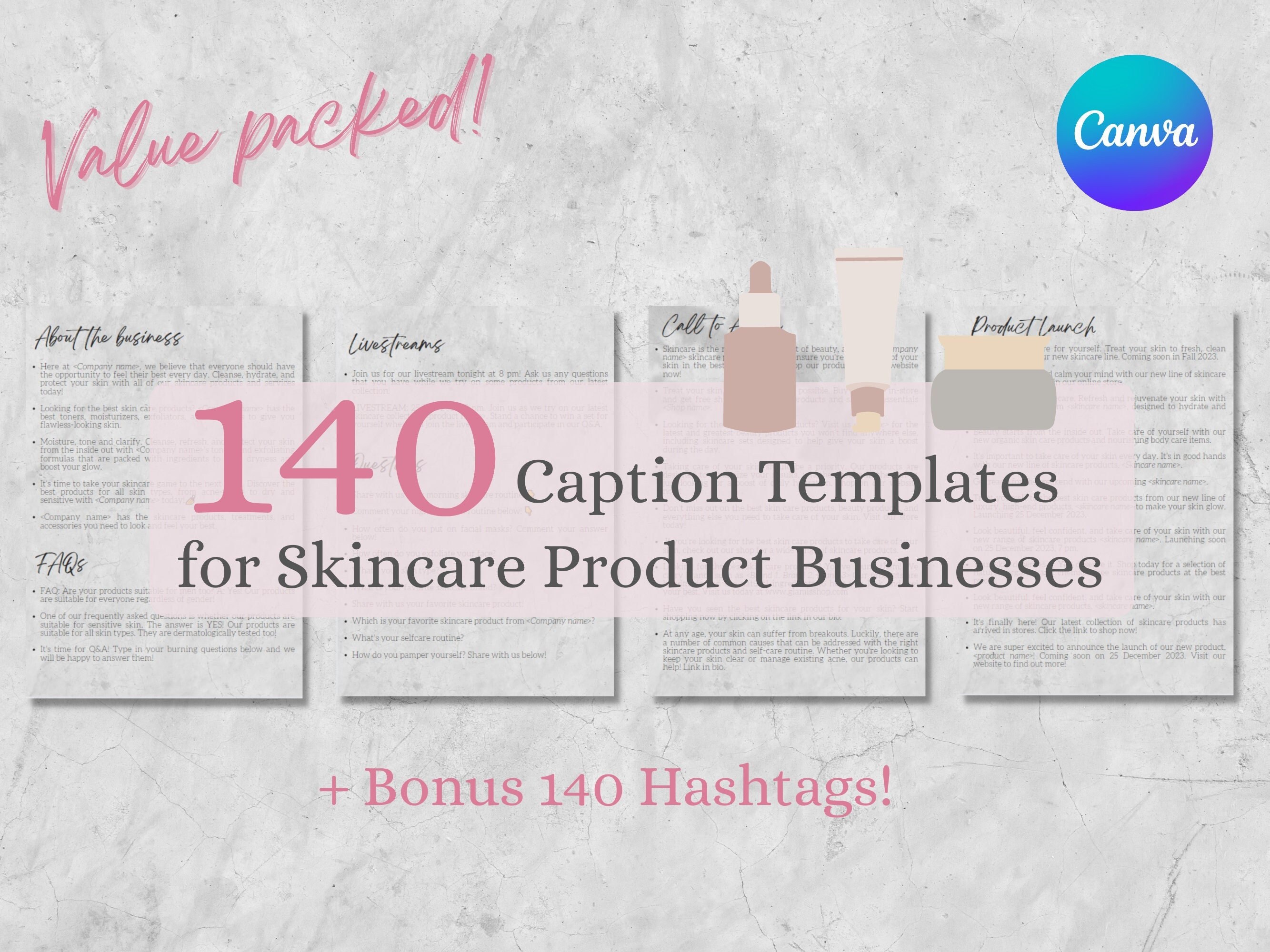Skincare Social Media Captions | Product Business | Skincare Business ...
