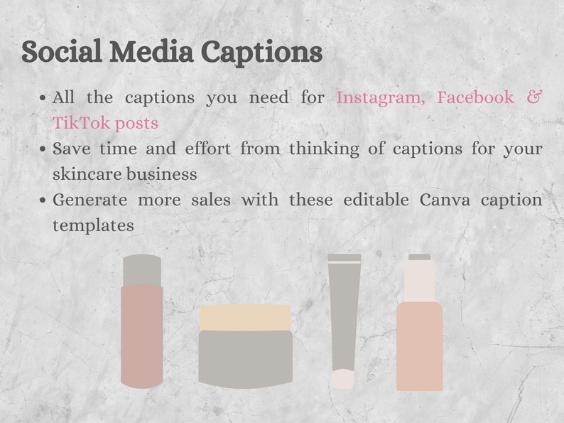 Skincare Social Media Captions | Product Business | Skincare Business ...
