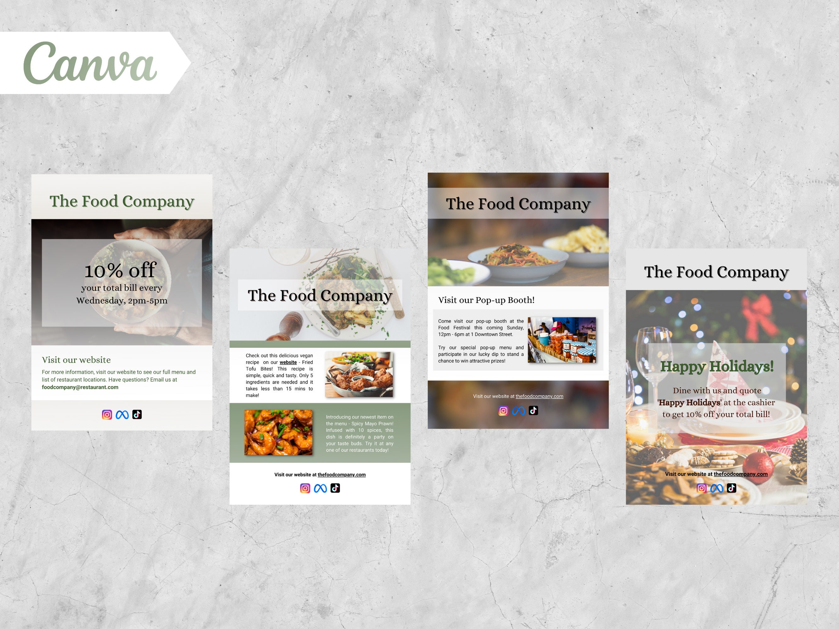 Food Business Email Newsletter Template | Canva | Food and Beverage ...