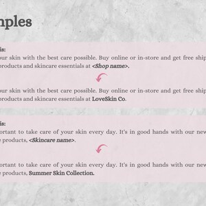 Skincare Social Media Captions | Product Business | Skincare Business ...