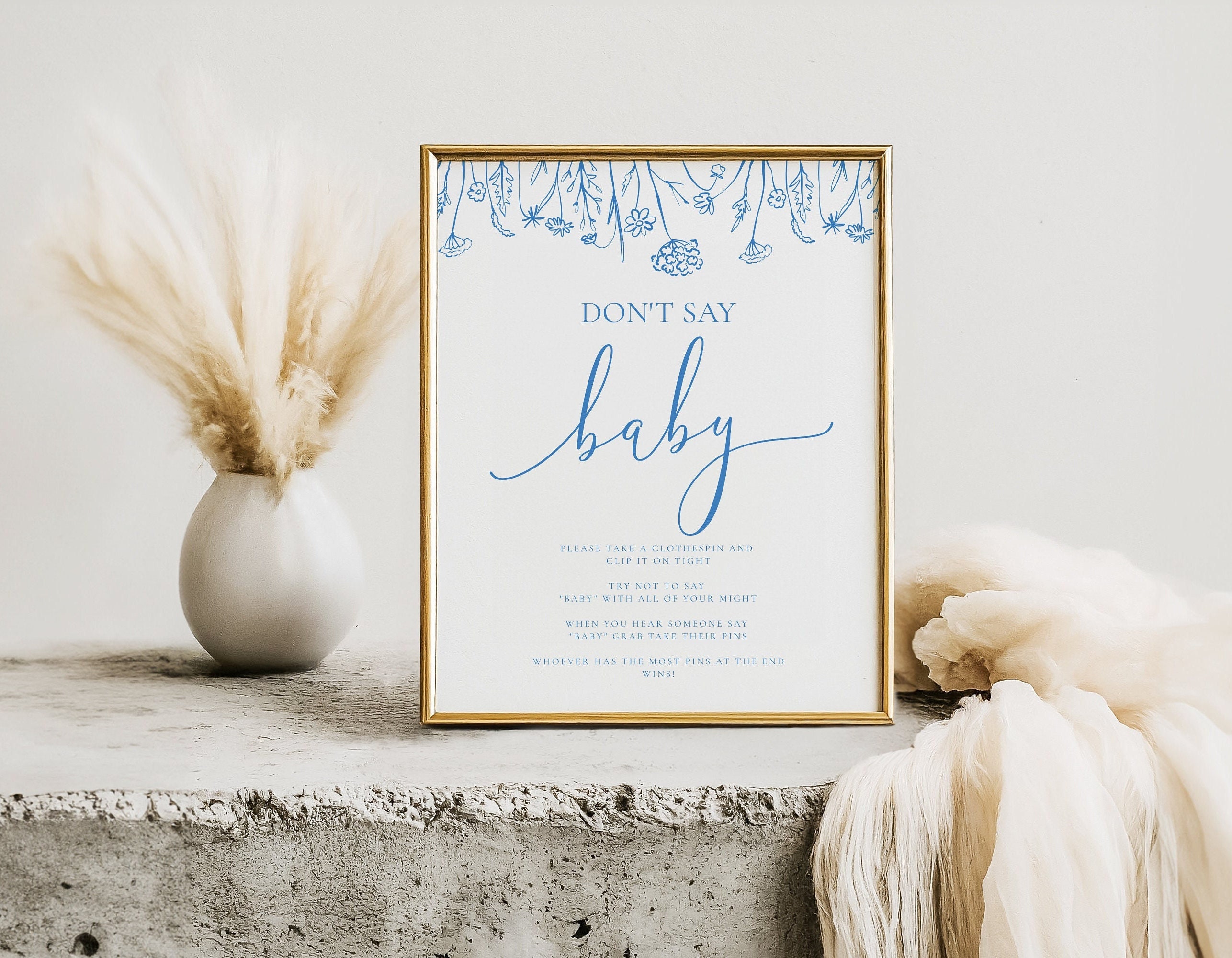 Don't Say Baby Game Template, Don't Say Baby Shower Game, Baby Shower ...
