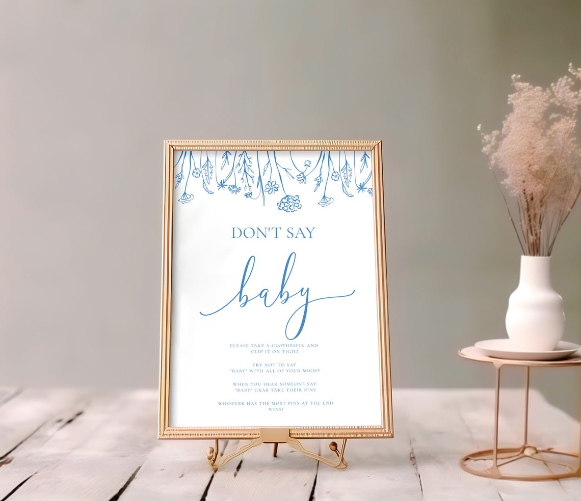 Don't Say Baby Game Template, Don't Say Baby Shower Game, Baby Shower ...