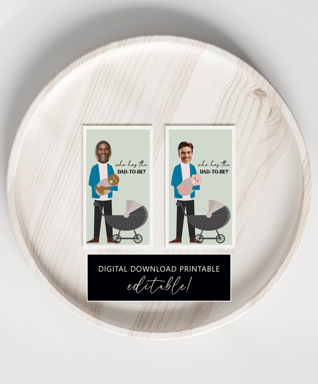 Who Has the Dad to Be Scratch off Game Template, Printable Baby Shower ...