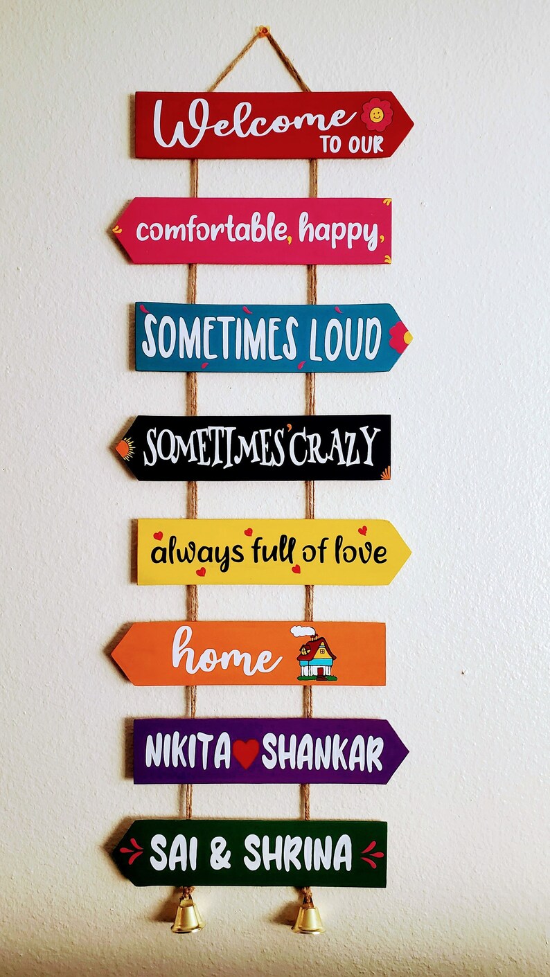 Welcome Sign Board Name Plate Indian Name Plate Housewarming Gift ...