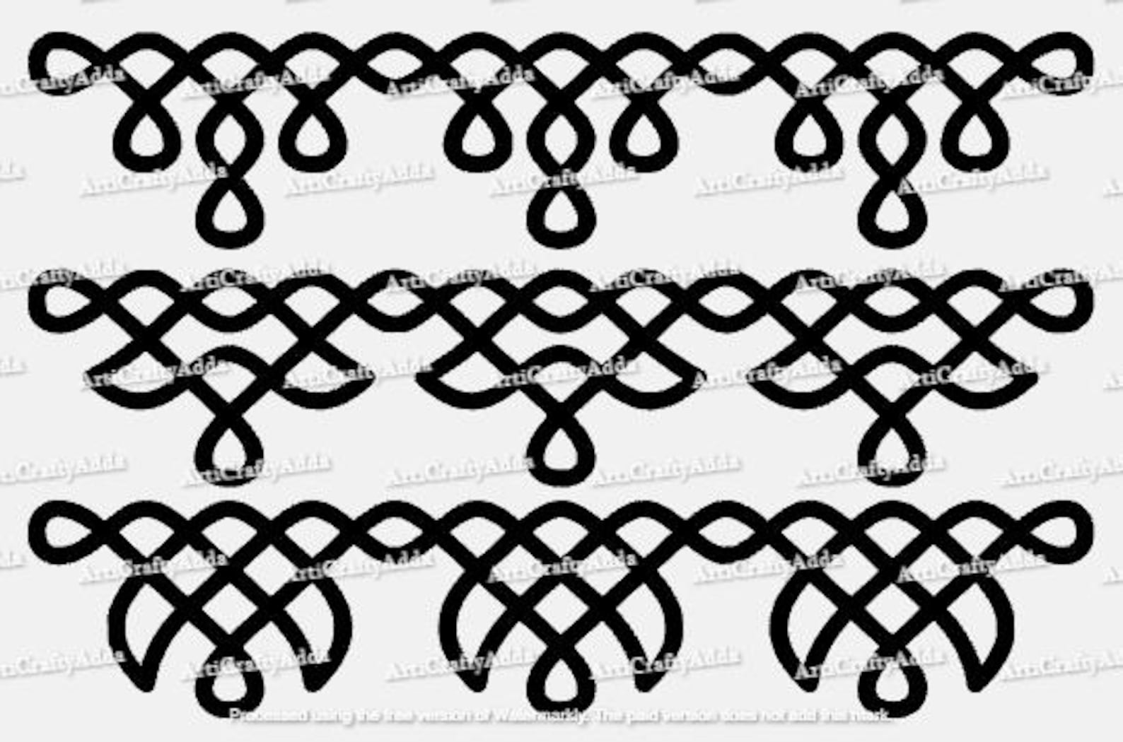 Kolam Borders Digital File for Cricut / Silhouette, SVG Files - Etsy