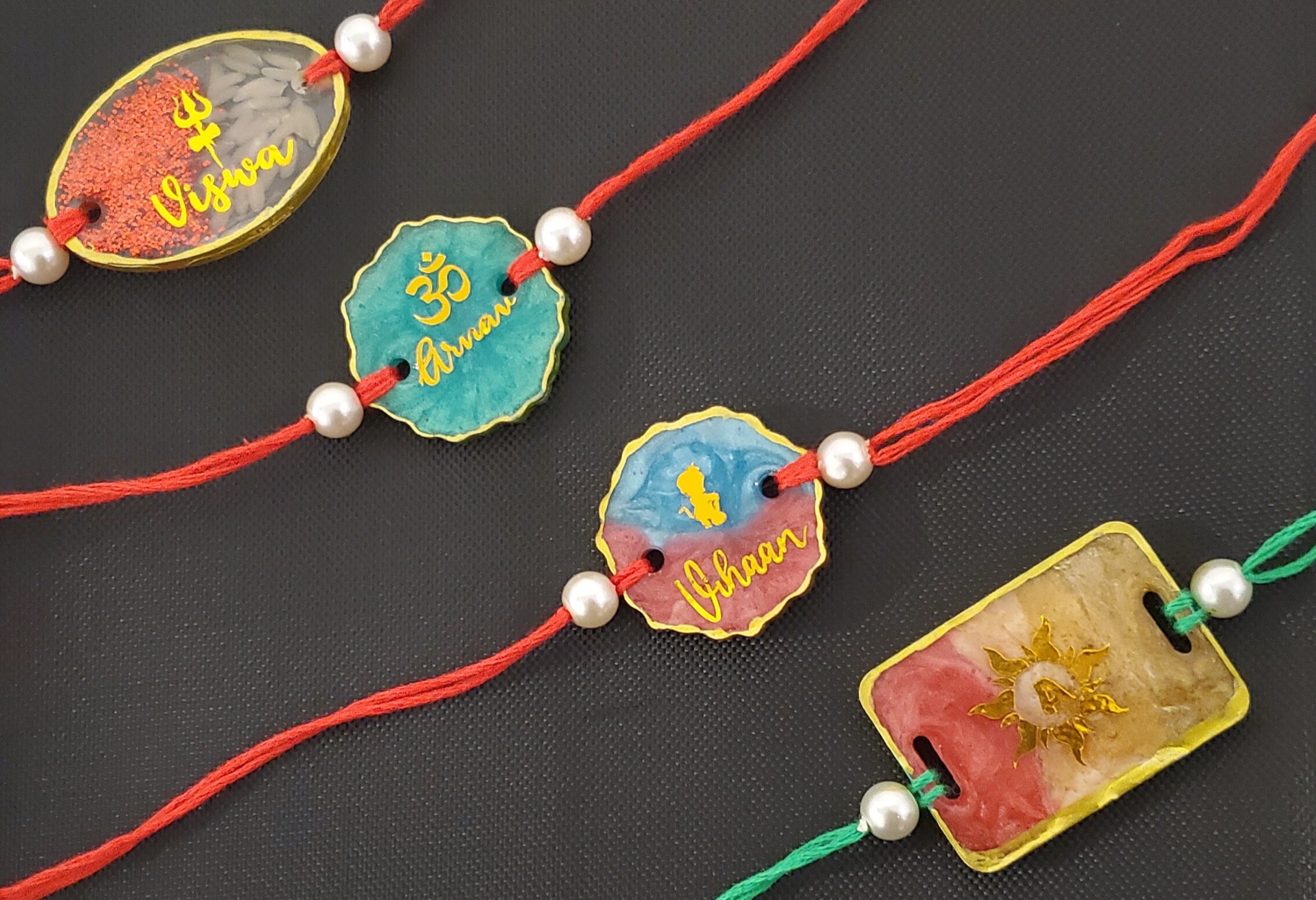 Customized Rakhis Resin Rakhi, Name Rakhi, Wooden Rakhi, Magnet Rakhi ...