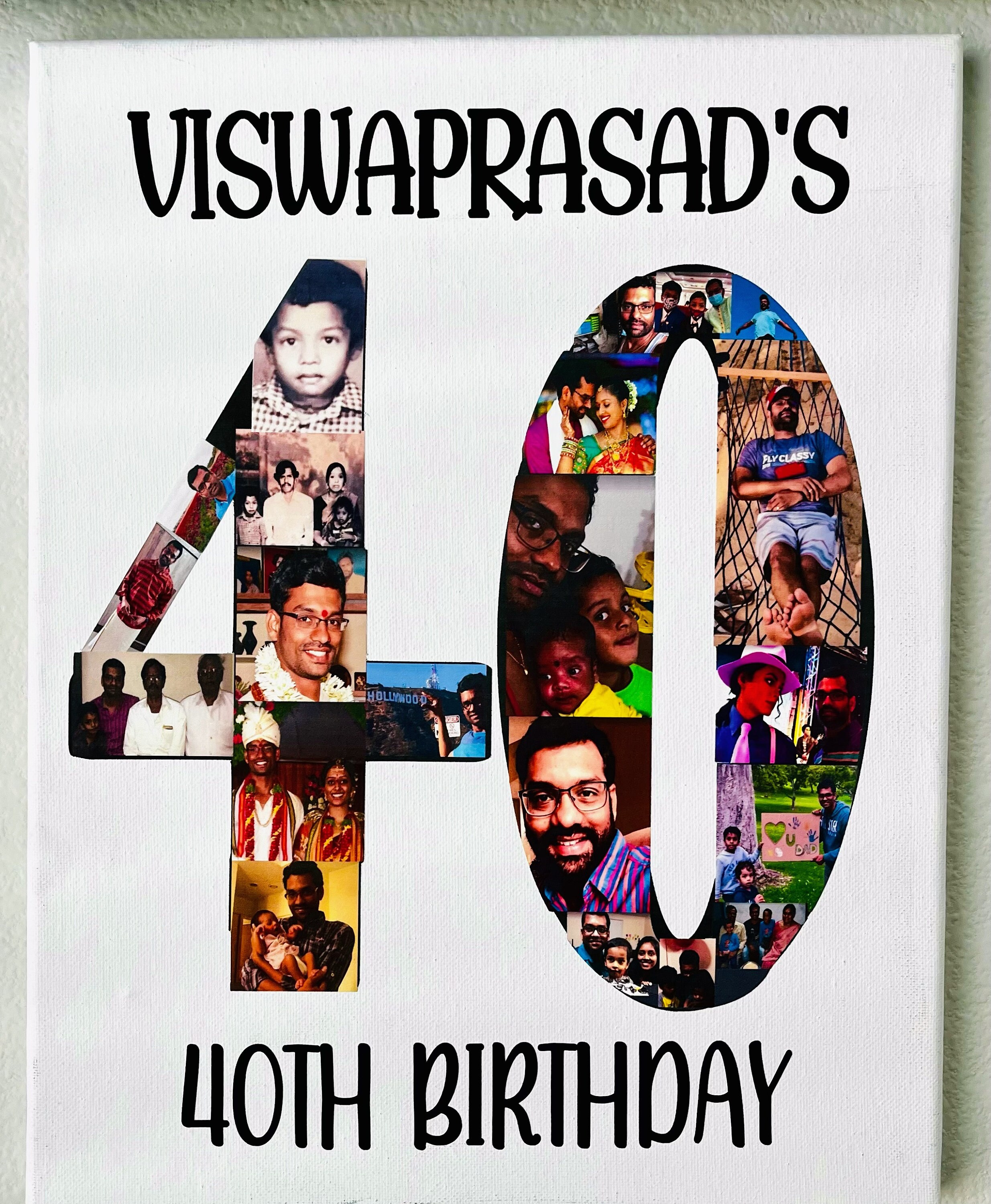 Photo Collage Birthday Gift Photo Collage Milestone Birthday Gift 40th ...