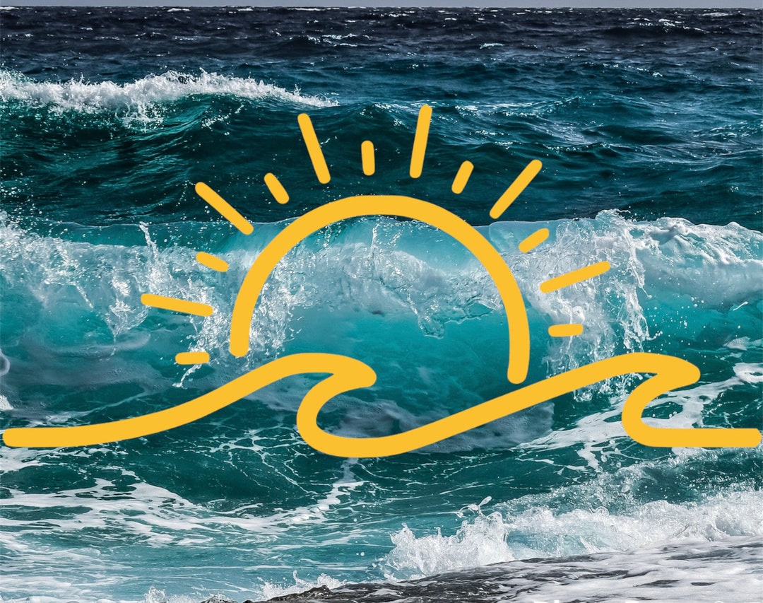 Sun and Wave Decal - Etsy