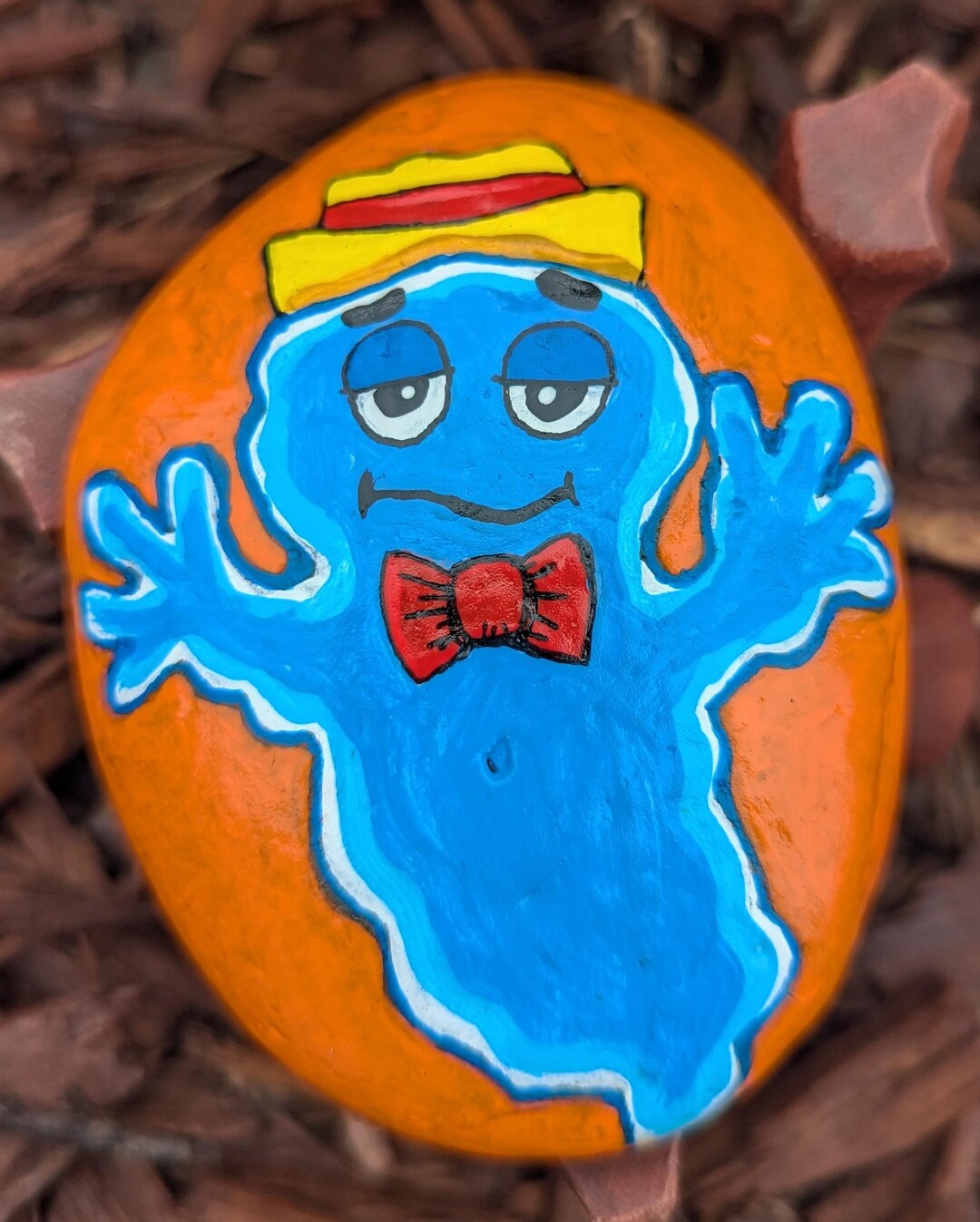 Boo Berry Painted River Rock - Etsy