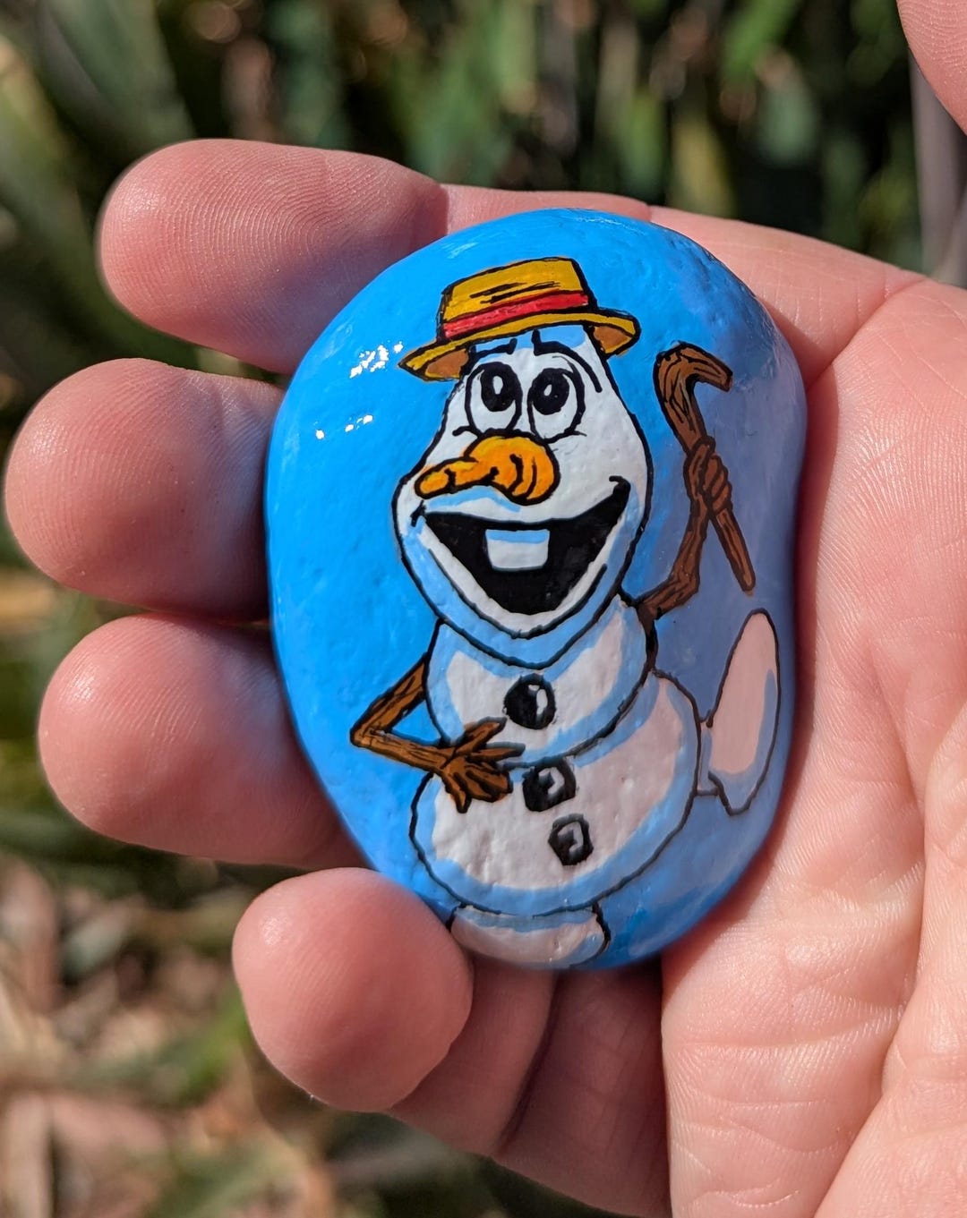 Olaf Painted River Rock - Etsy