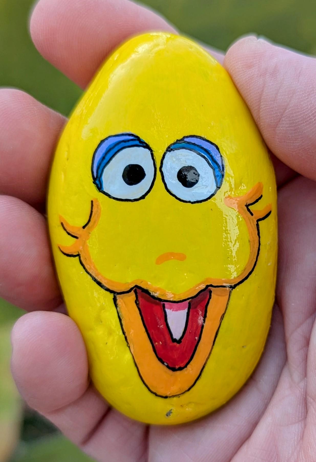 Big Bird Painted River Rock. - Etsy