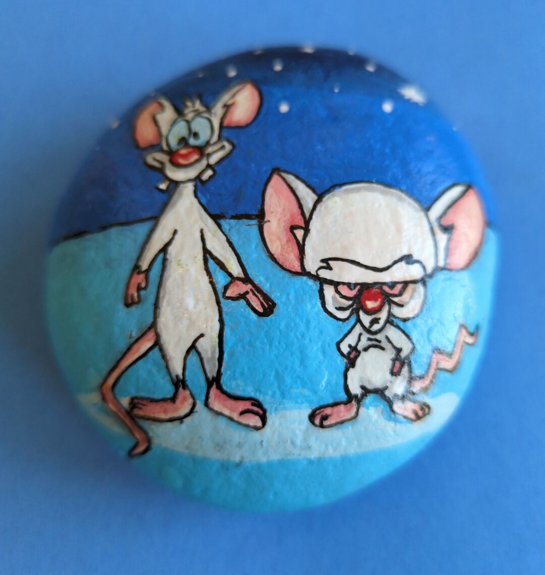 Pinky and the Brain Painted River Rock - Etsy