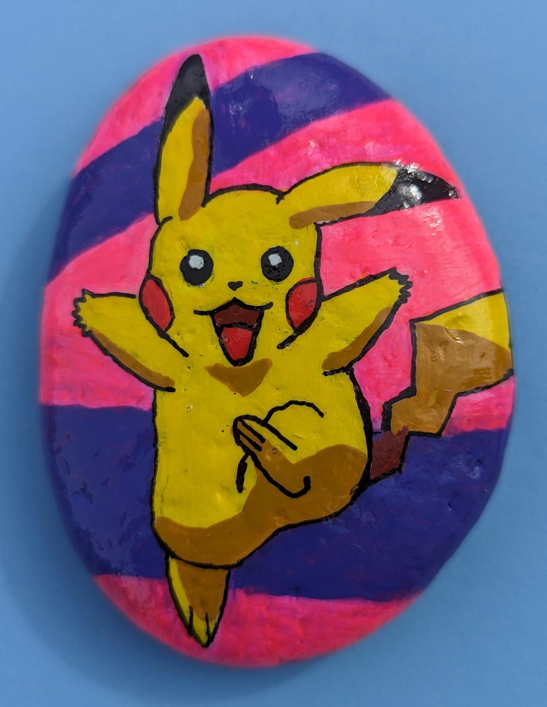 Pikachu Painted River Rock - Etsy