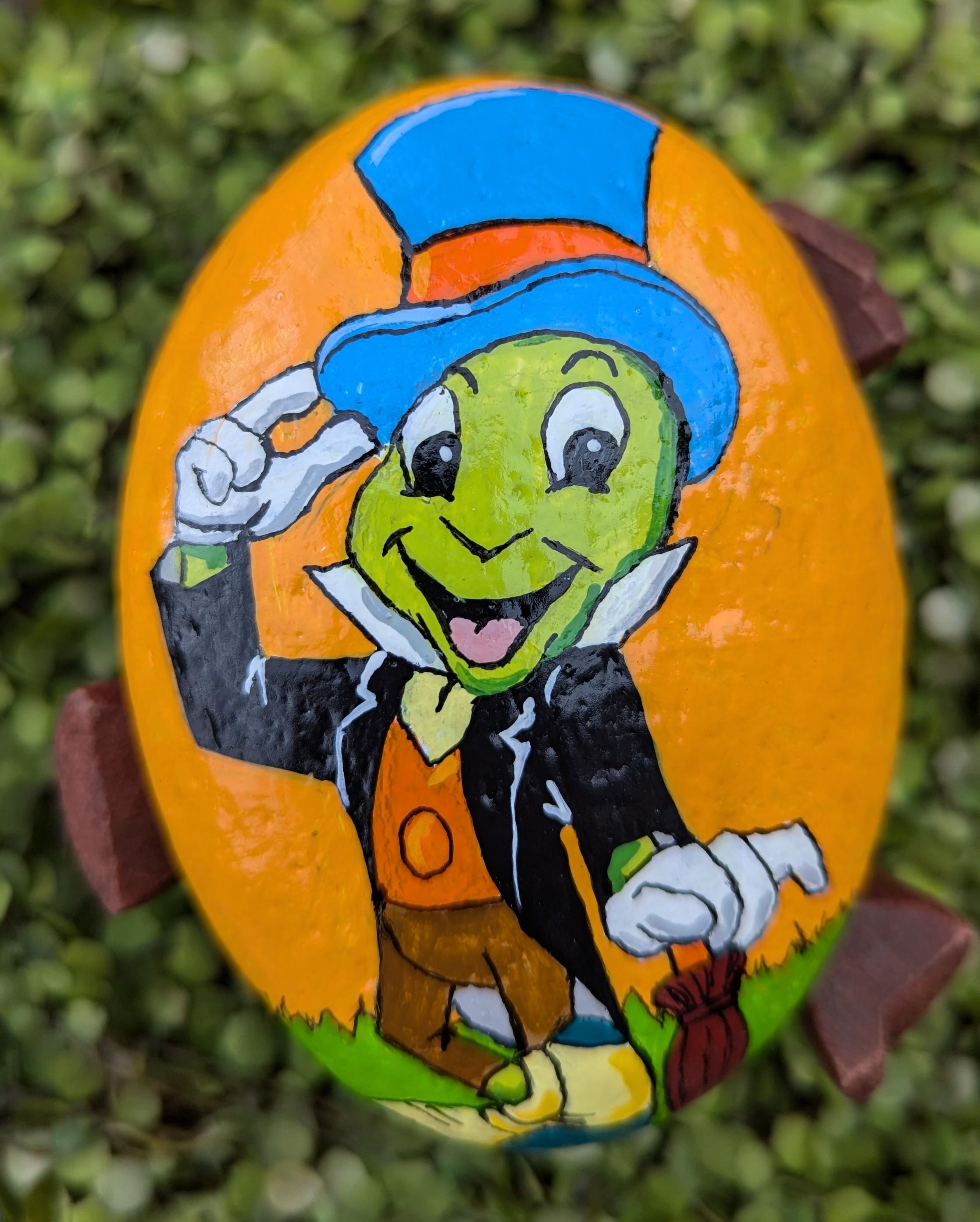 Jiminy Cricket Painted River Rock - Etsy