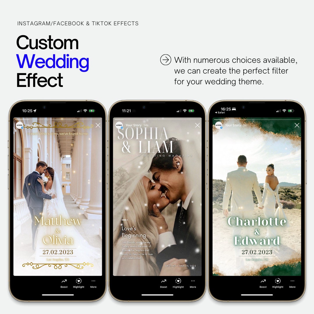 Wedding Instagram Filter, Wedding Instagram Effect, Custom Filter for ...
