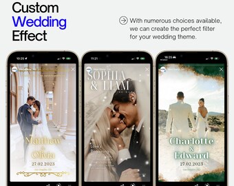 Custom Wedding Instagram Filter, Wedding Instagram Effect, Custom ...