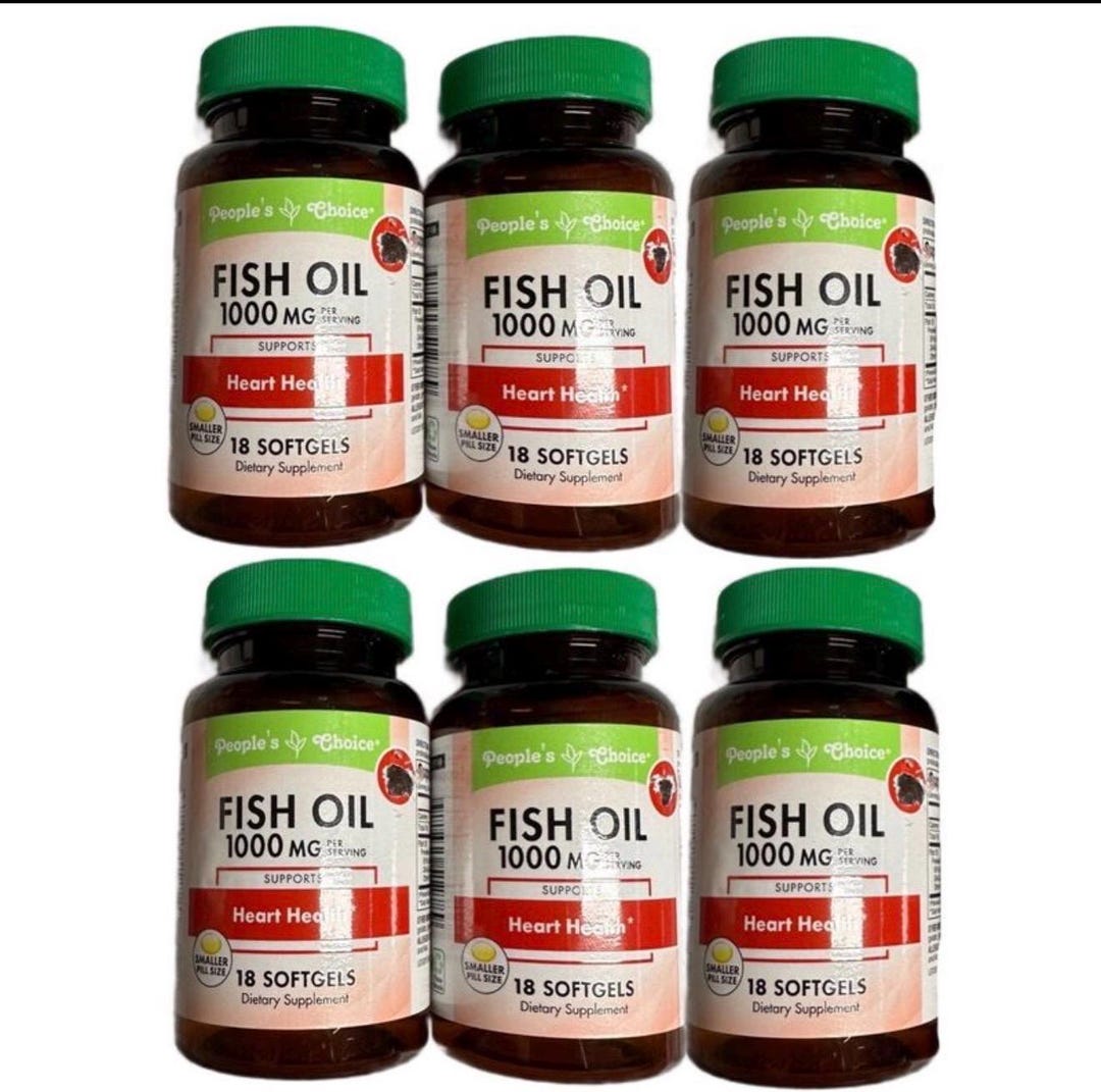 People's Choice 1000 Mg Fish Oil Dietary Supplement Softgel - Etsy