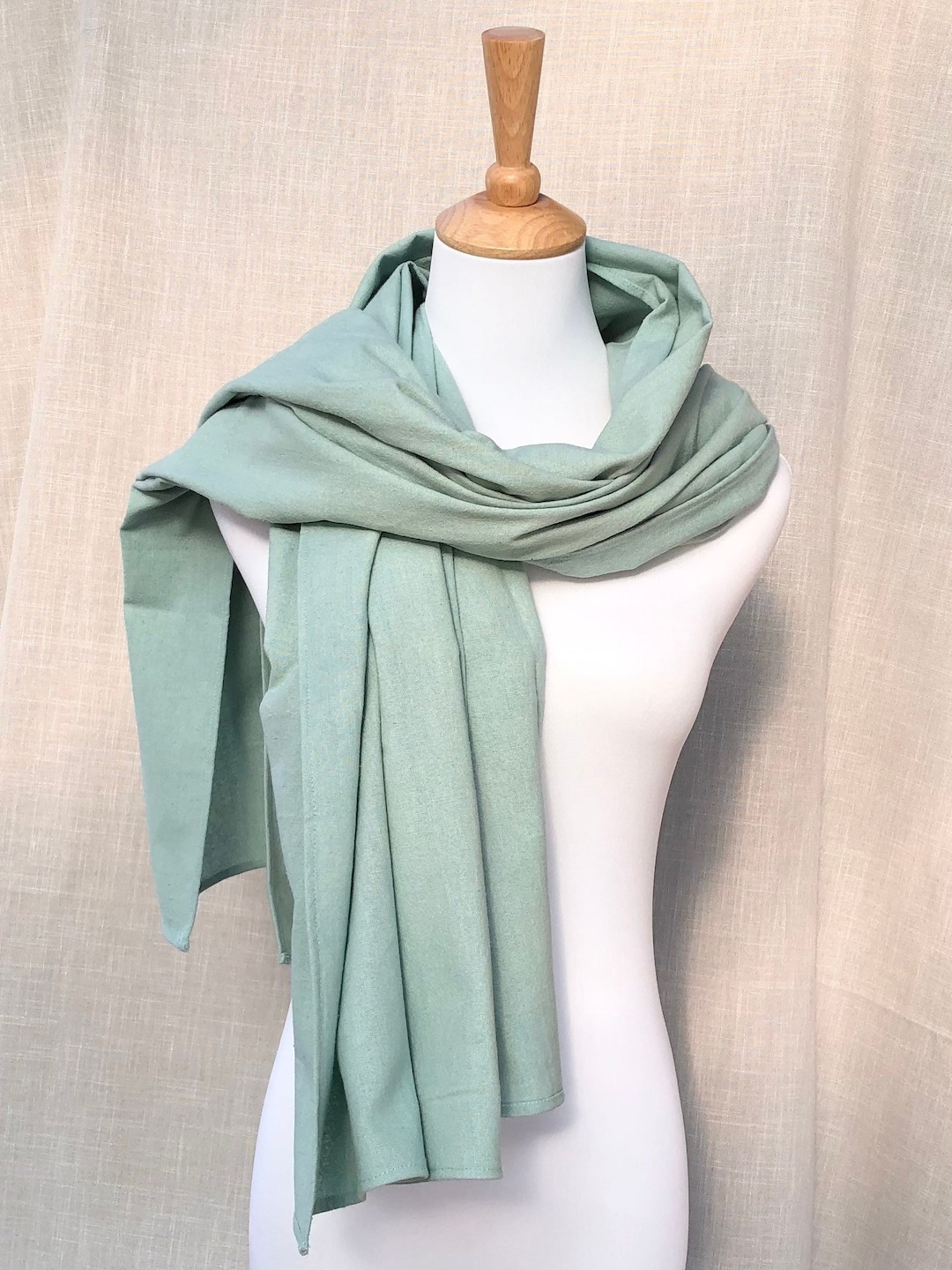 100% Pure Cotton Scarf, Mint Green Scarf, Women Scarf, Cotton Scarves ...