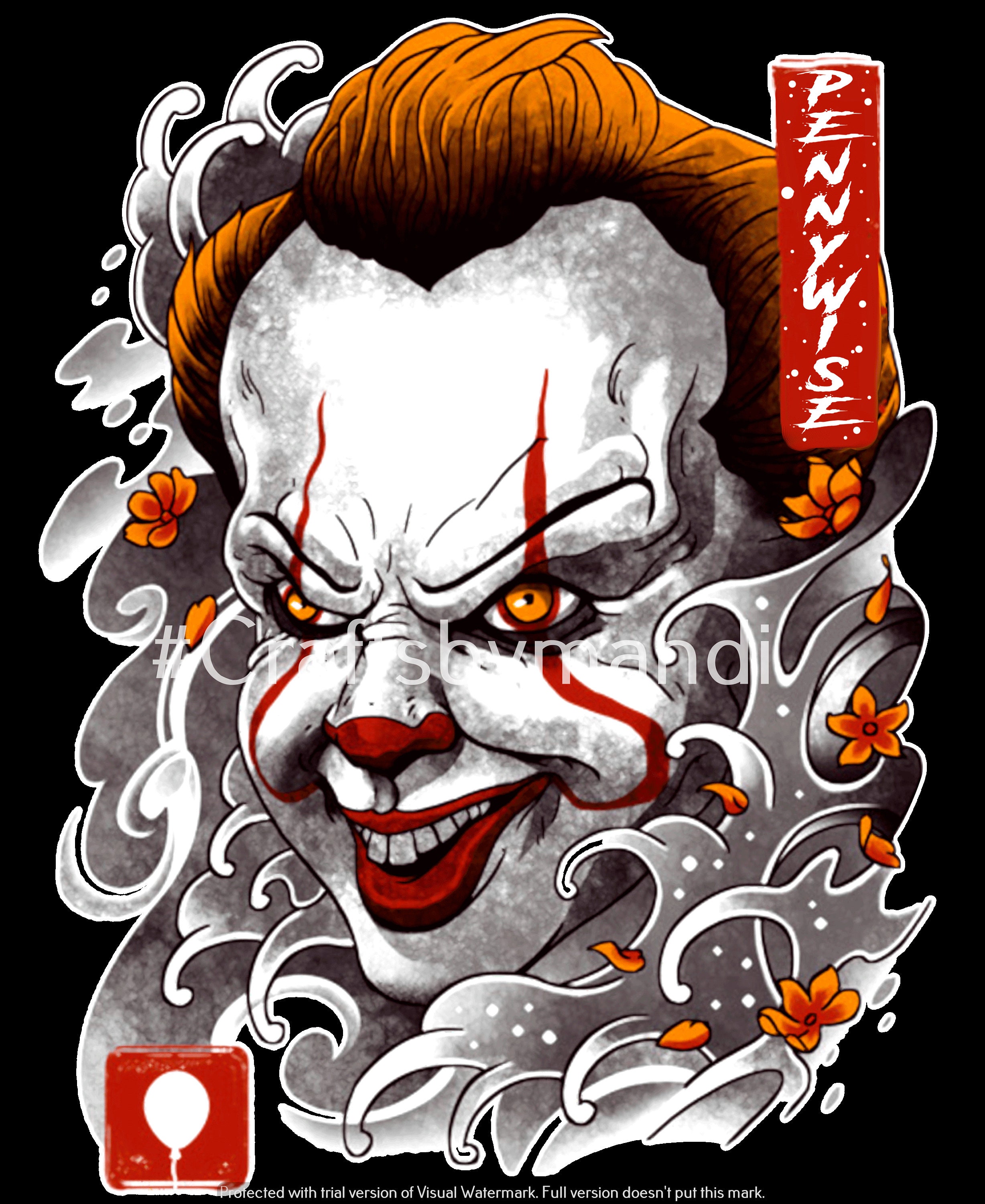 Two-pennywise DANCING CLOWN it Digital Download Halloween - Etsy