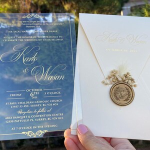 Acrylic Wedding Invitation, Clear Acrylic Invitation, Wedding ...