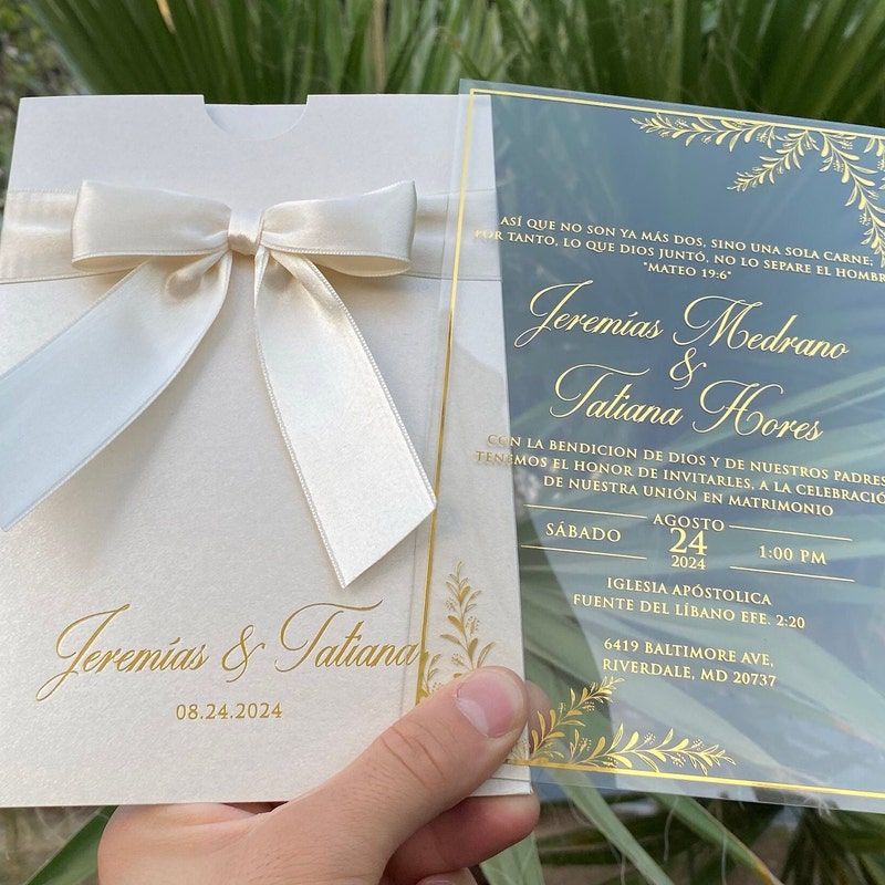 Clear Wedding Invitation - Etsy