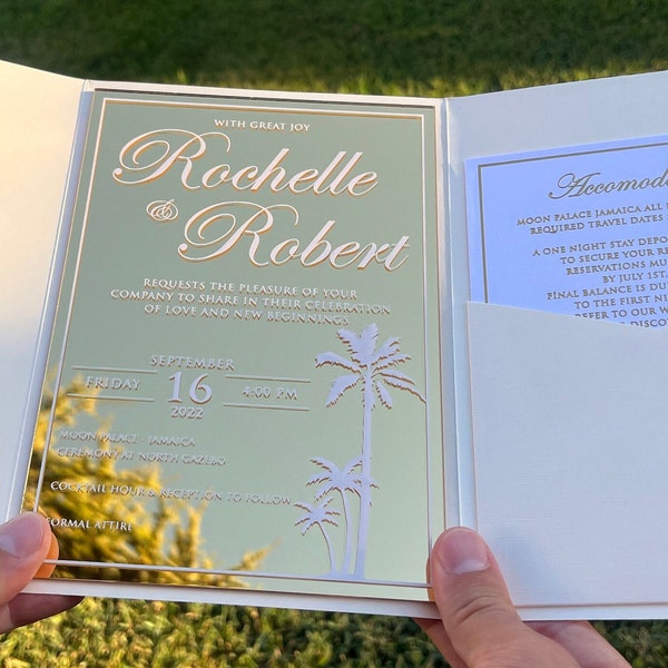 Mirror Invitation - Etsy