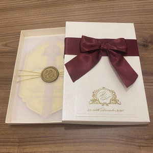 Mirror Invitation, Gold Mirrored Invitation, Boxed Invitation Parchment ...