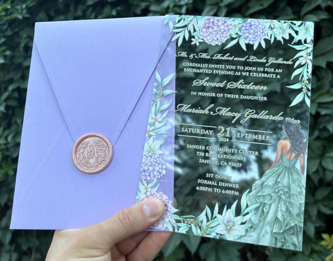 Quinceañera, Quince Años, Enchanted Forest Themed Invitation, 15 Años ...