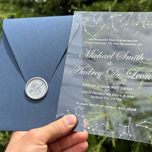 Star Cluster Themed Invitation, Starry Night Invitation, Acrylic ...