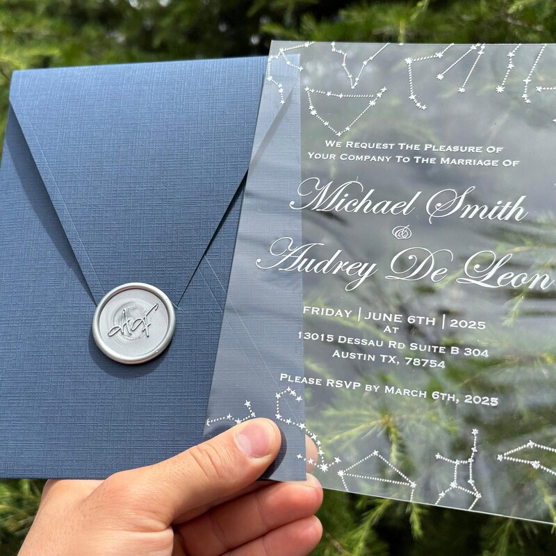 Starry Night Invitation - Etsy