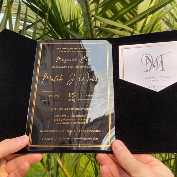 Black Wedding Invitation Envelope - Etsy