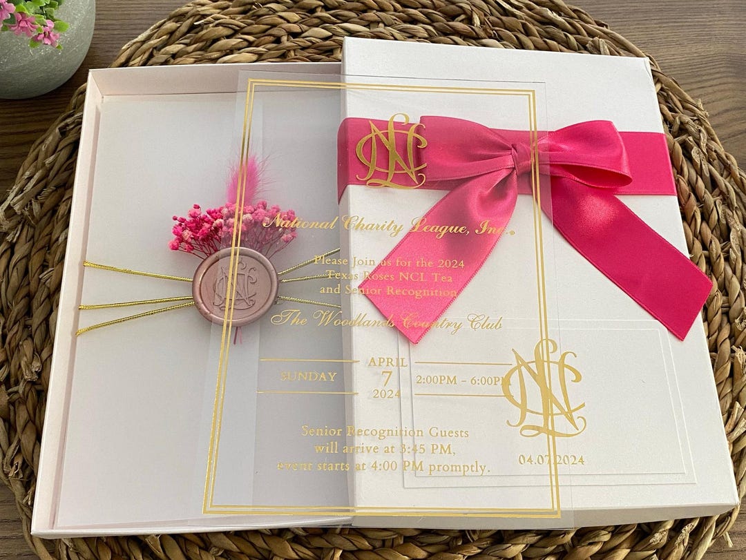 Boxed Event Invitation, Acrylic Event Invitation, Boxed Invitation ...