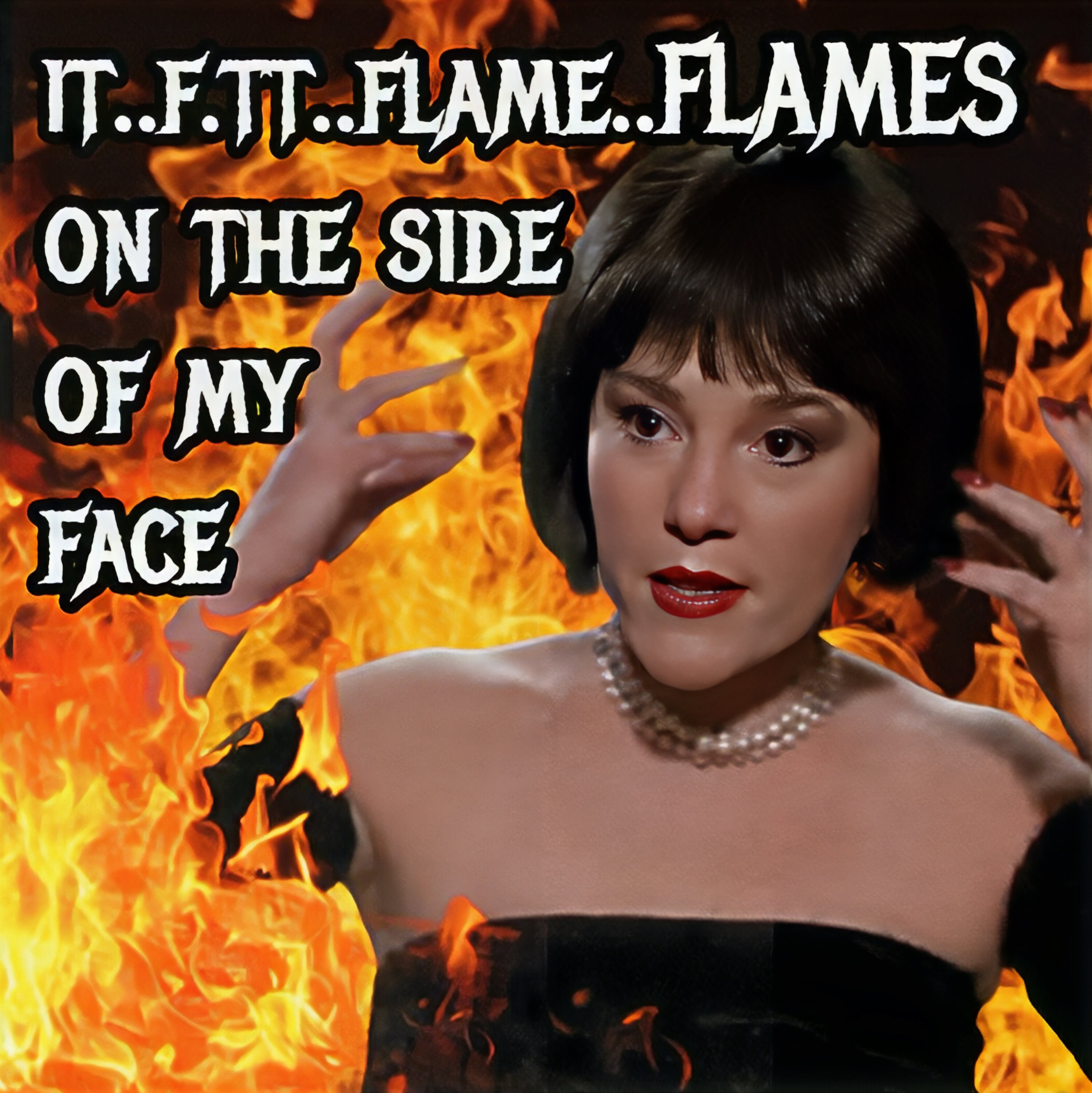 Mrs White FLAMES On The Side Of My Face Magnet Inspired By Clue Movie