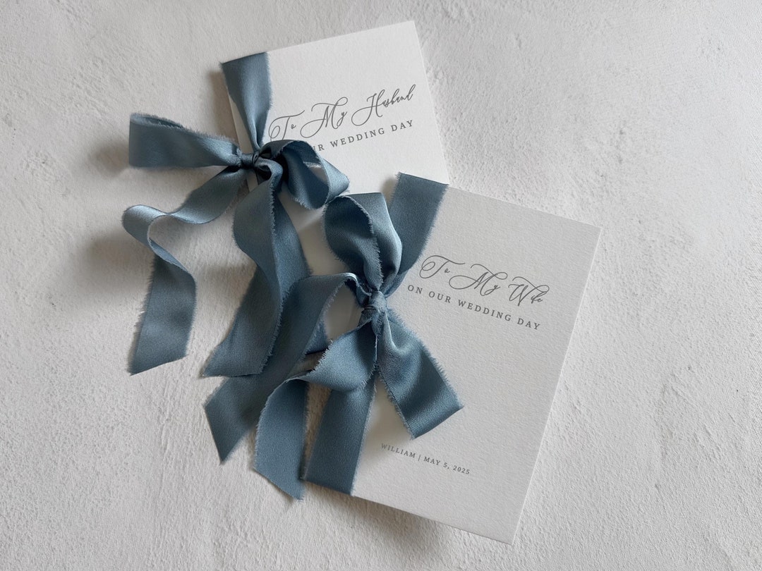 Wedding Vow Books Set of 2 Handmade Paper Vow Books to My Husband to My ...